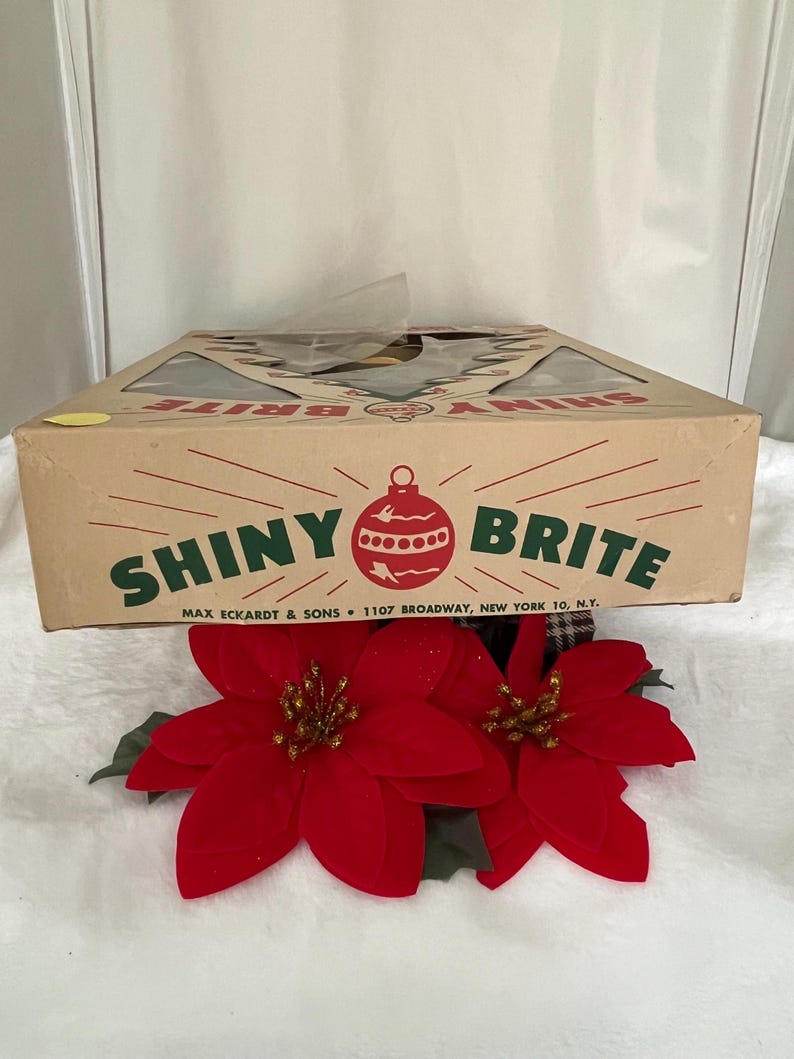 Shiny Brite Ornament Boxed Set. Set Includes 12 Glass Round Shiny Brite ...