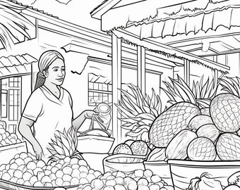 Trinidad & Tobago Coloring Page Instant Download - Etsy