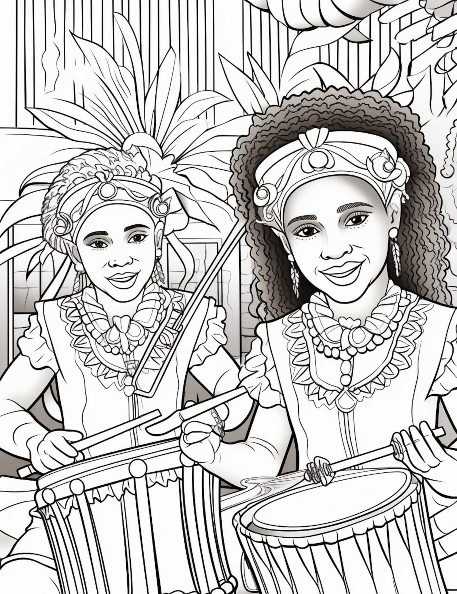 Trinidad & Tobago Coloring Page Instant Download - Etsy
