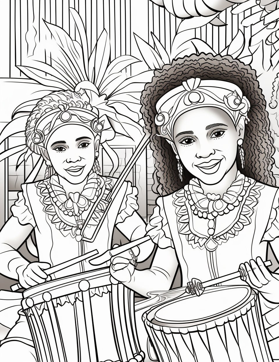 Trinidad & Tobago Coloring Page Instant Download - Etsy
