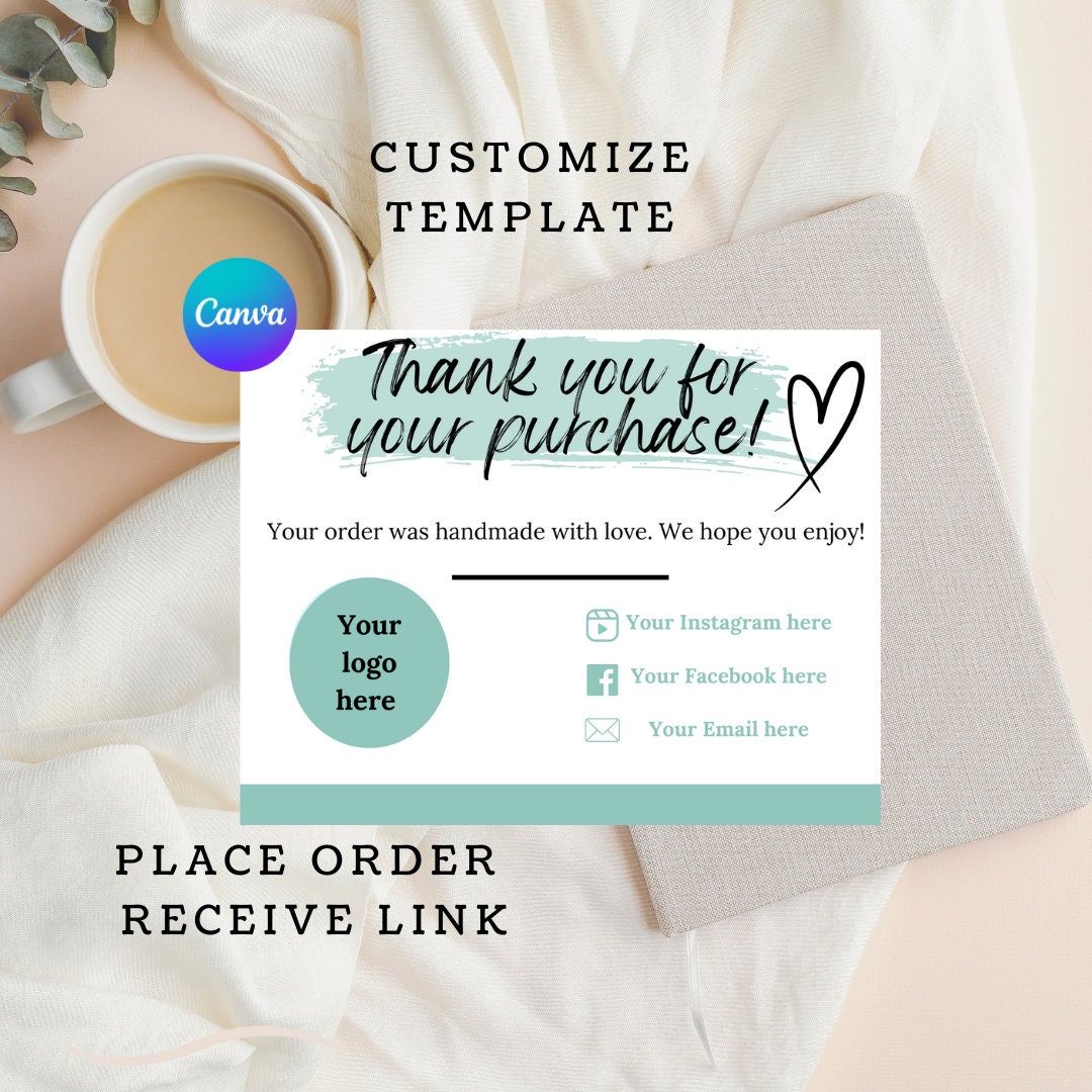 Thank You Business Template - Etsy