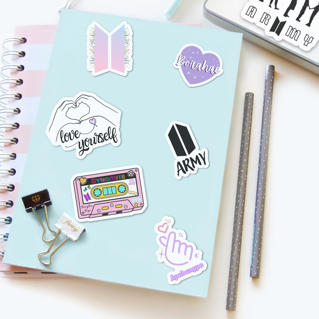 BTS Sticker Set BTS Decal Bts Gift Idea for Bts Fan Art Bts Stationery ...