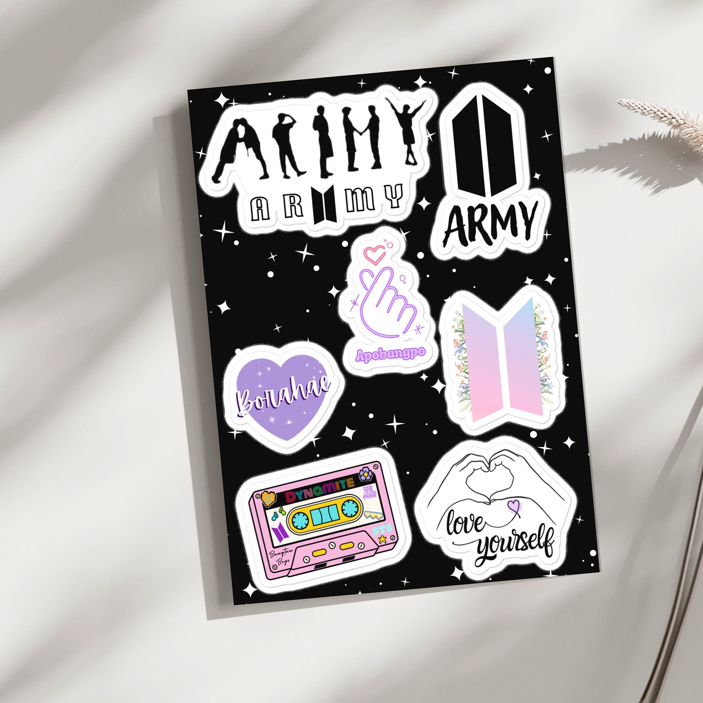 BTS Sticker Set BTS Decal Bts Gift Idea for Bts Fan Art Bts Stationery ...