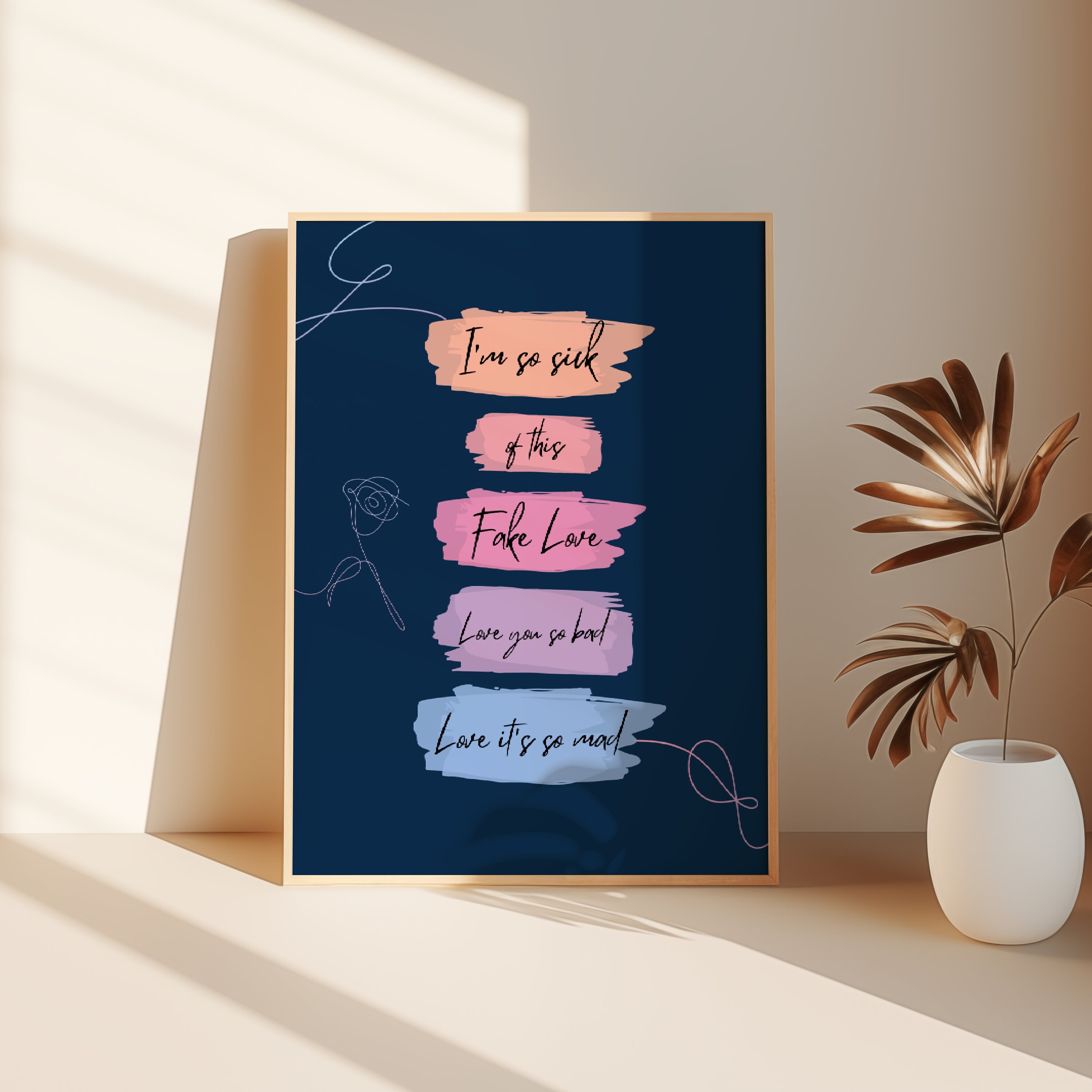 BTS Album Art Song Lyric Poster BTS Aesthetic Room Decor Kpop Fan Gift ...