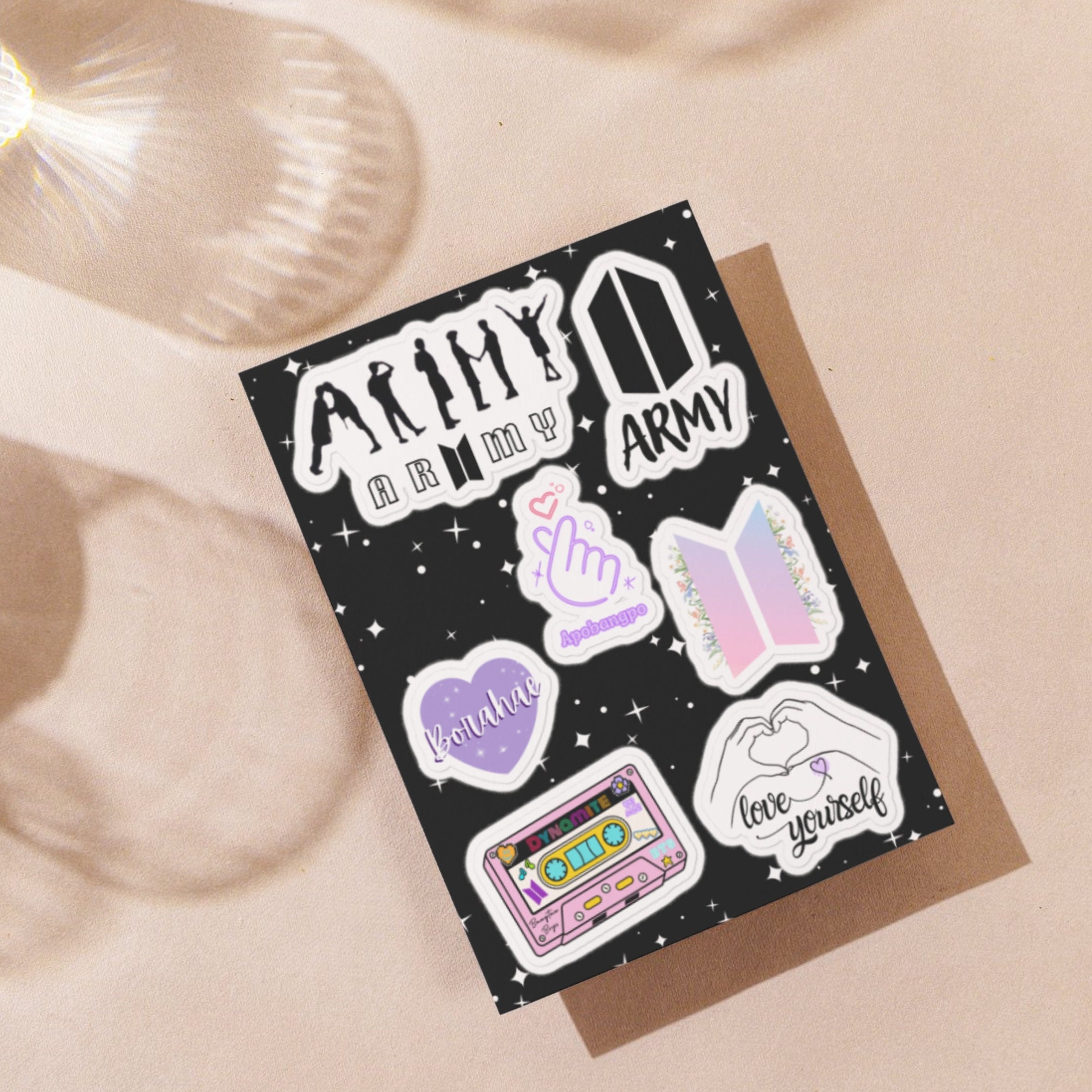 BTS Sticker Set BTS Decal Bts Gift Idea for Bts Fan Art Bts Stationery ...