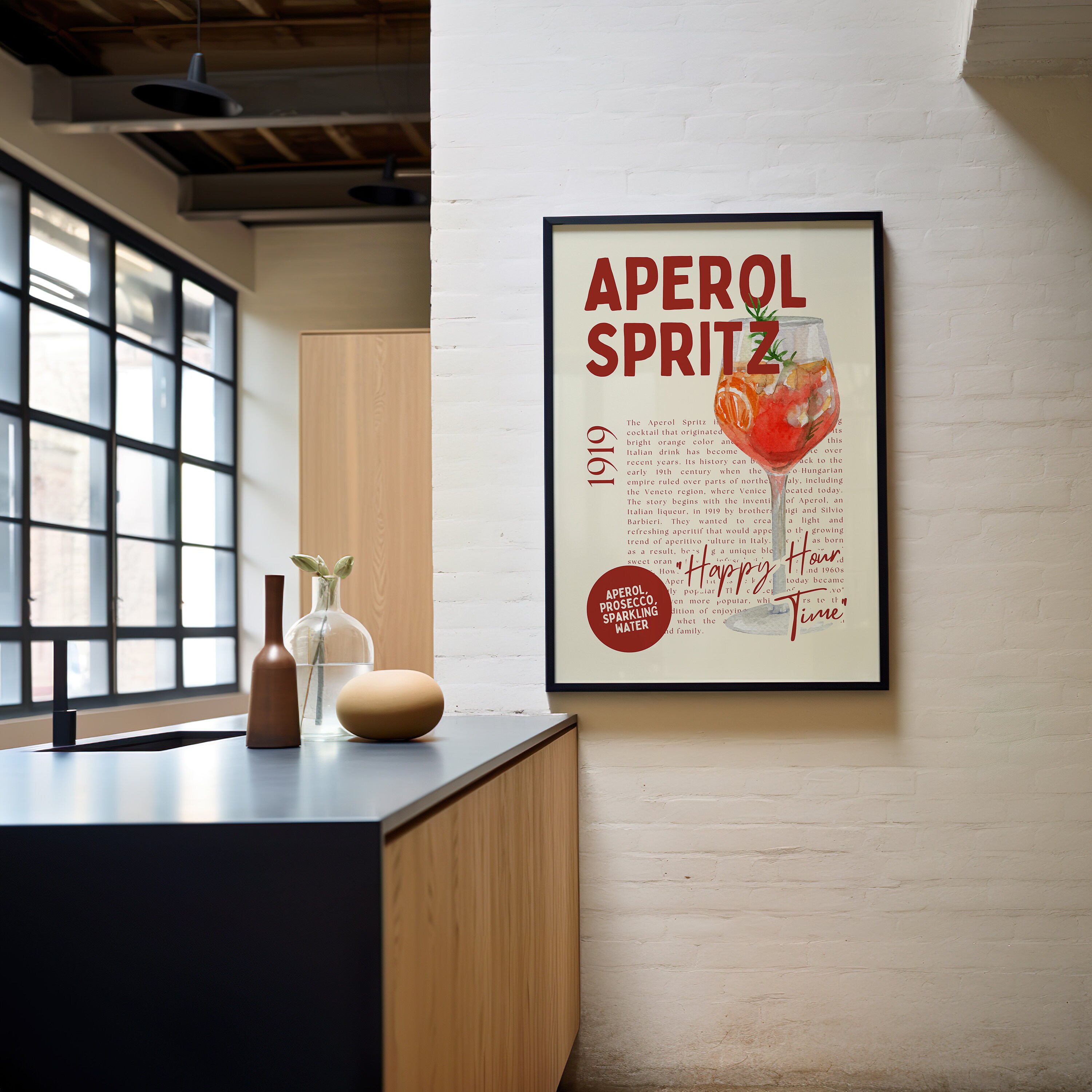 Aperol Spritz Cocktail Bar Sign for Home Cocktail Wall Art Bar Wall ...