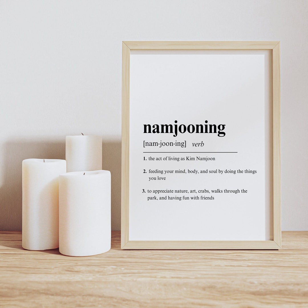Namjooning Definition Wall Art BTS Wallpaper Aesthetic Room Decor Bts ...