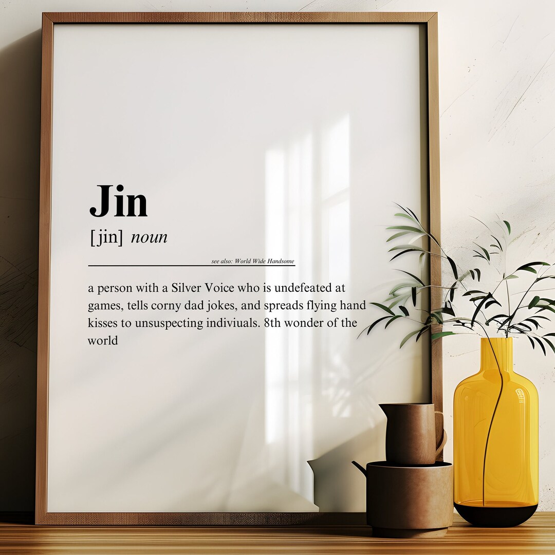 BTS Jin Wall Decor BTS ARMY Shelf Decor Kpop Fan Gift Idea for Bts ...