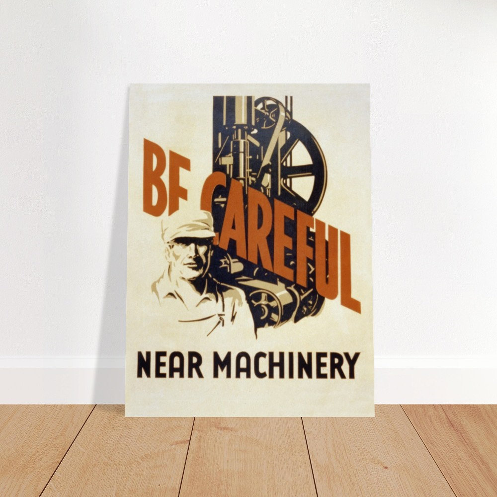 Antique Old Work Safety Poster - WPA 1930's Reproduction - Etsy Canada