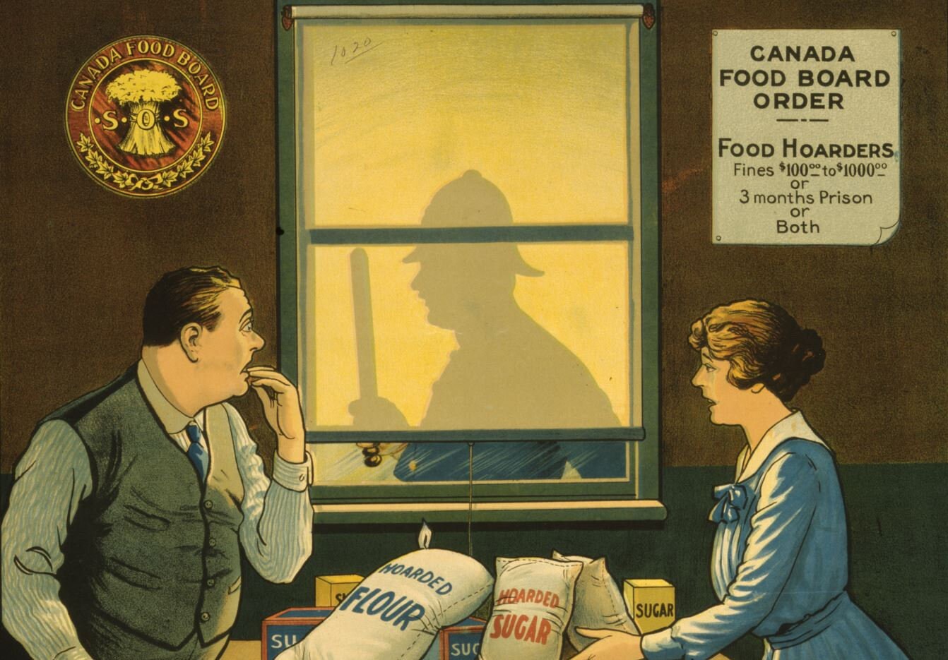 Canadian Propaganda Poster WWI Wall Art Canada, World War, Food Hoarder ...