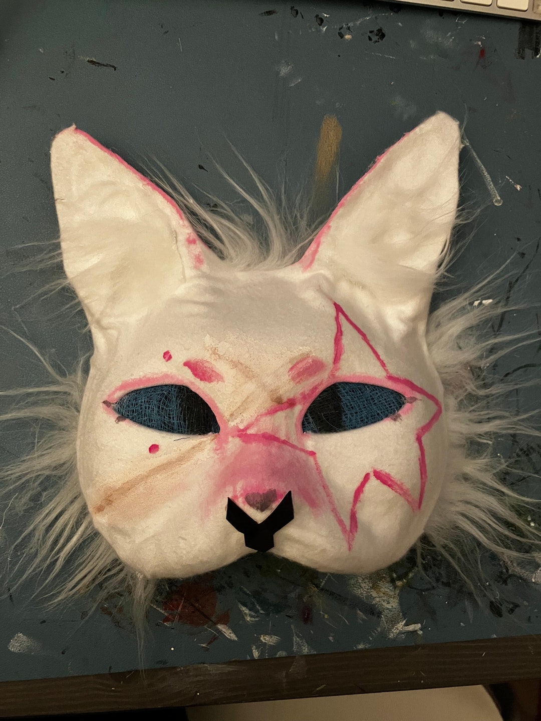 Pink Star Cat Mask - Etsy