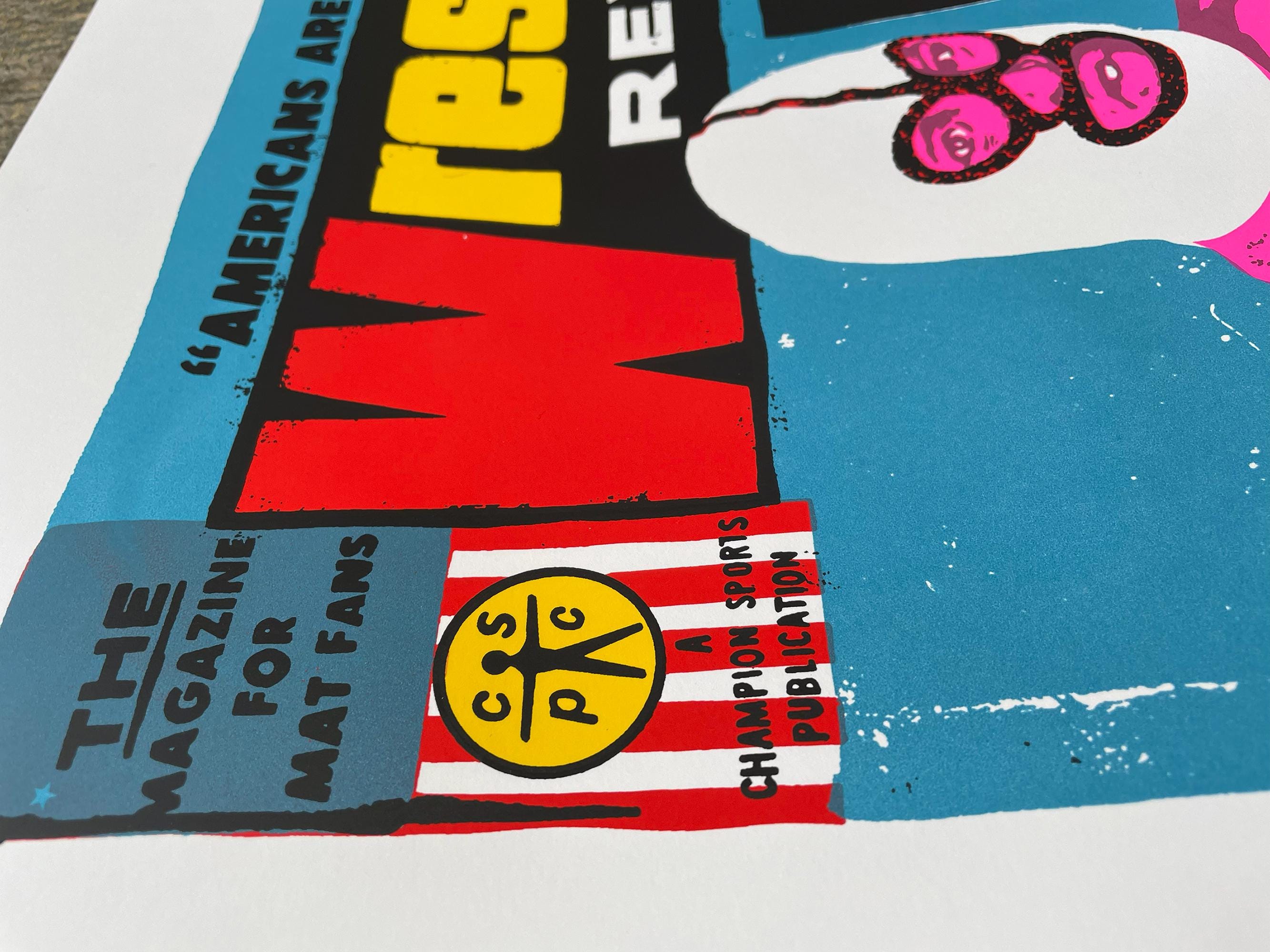 Wrestling Magazine Screen Print - Etsy