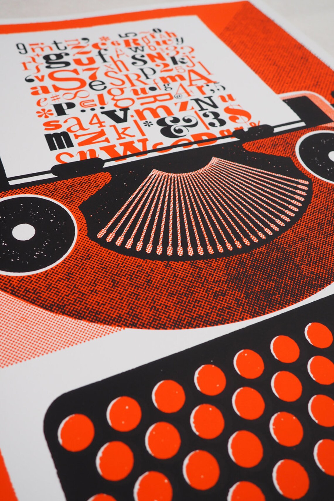 Typewriter Screen Print Art - Etsy