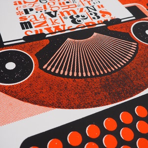 Typewriter Screen Print Art - Etsy