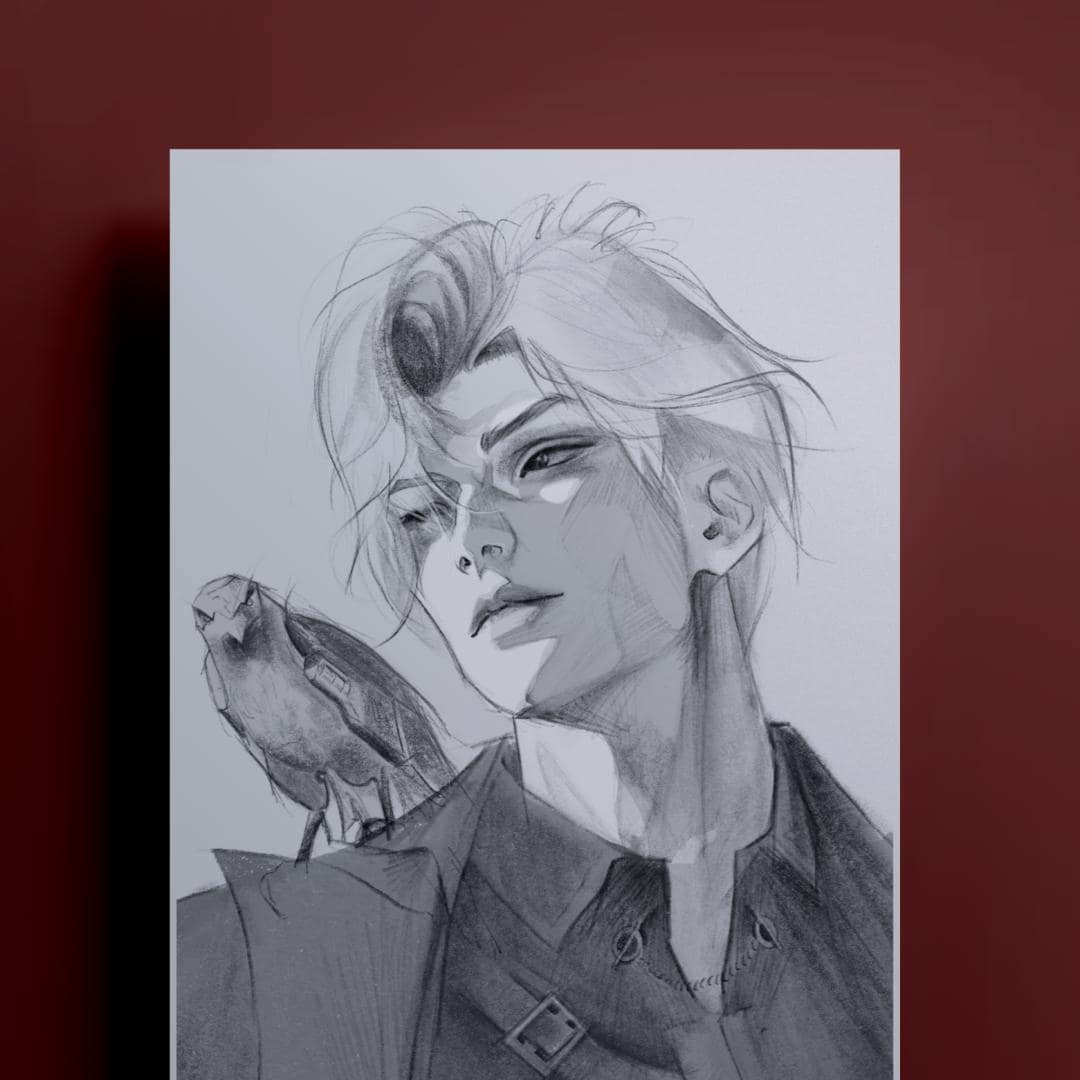 SYLUS Love and Deepspace Portrait Drawing | Art Print | Wallpaper - Etsy