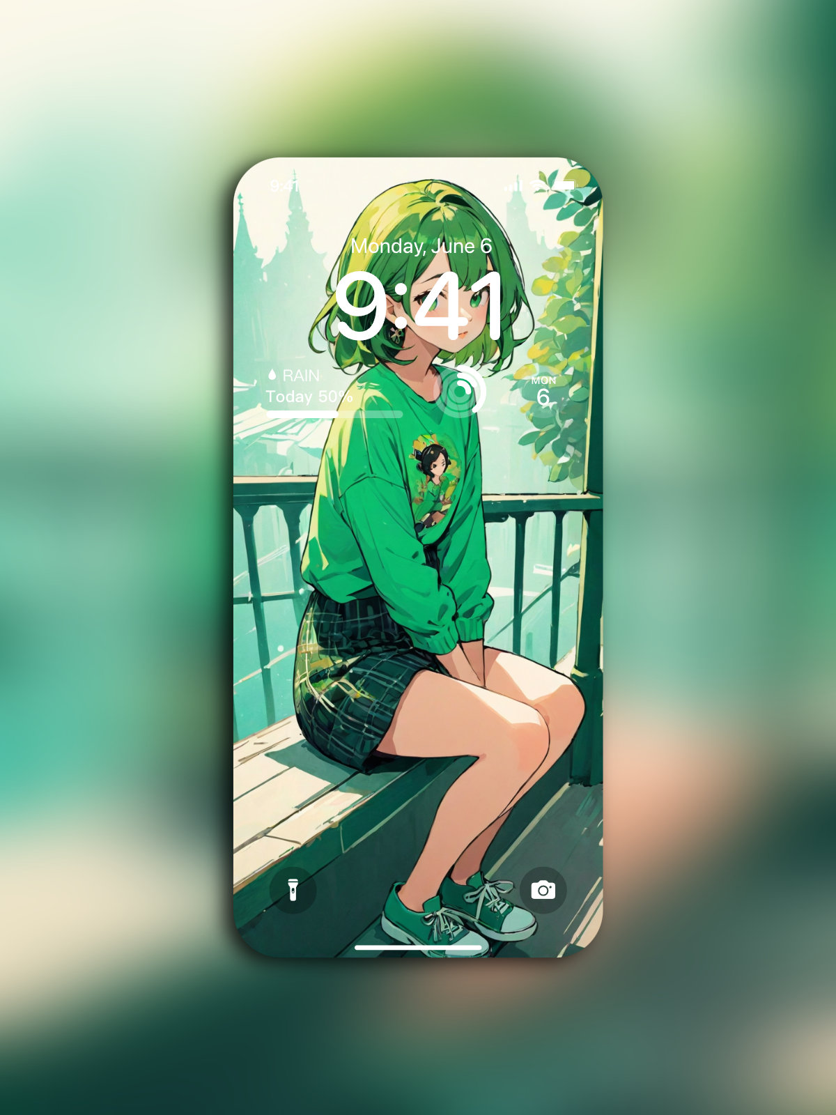 IPhone 15 Wallpapers of Dopamine Girls in Emerald Colorful Wallpaper ...