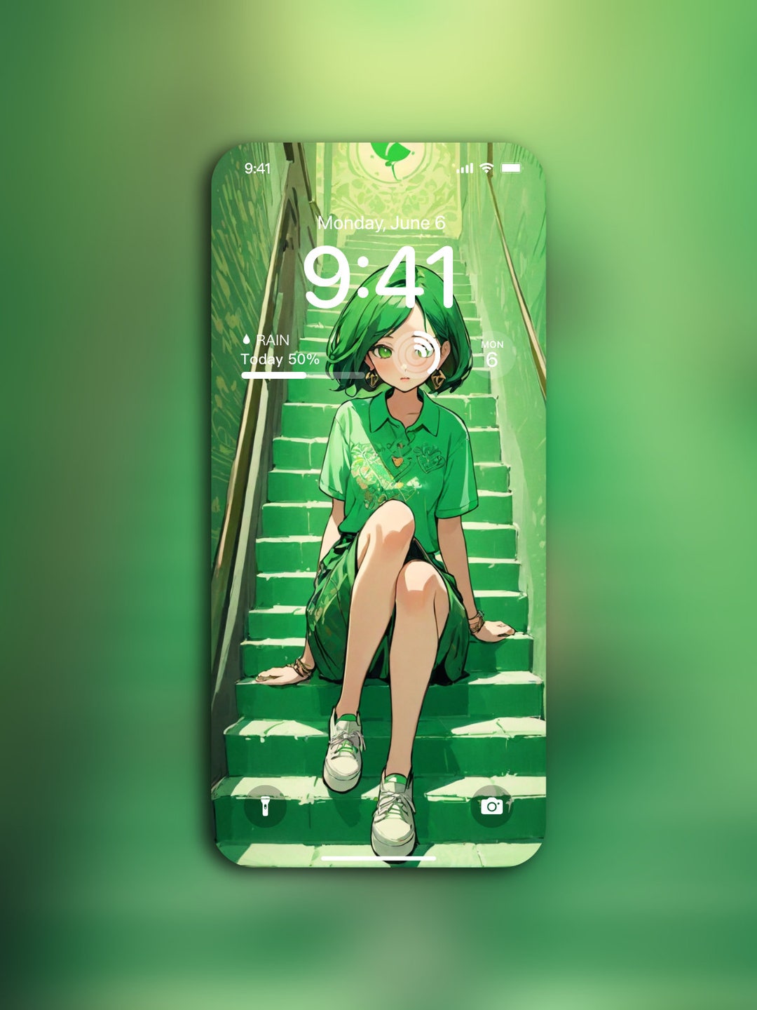 IPhone 15 Wallpapers of Dopamine Girls in Emerald Colorful Wallpaper ...
