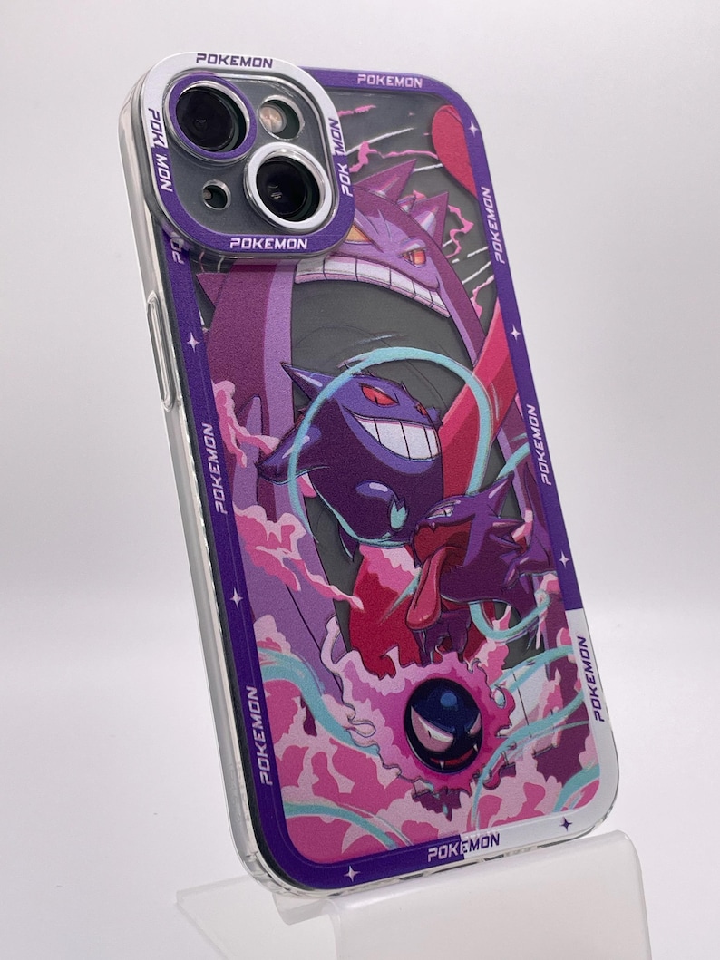 IPhone 12 13 14 15 Pro Max Cover Case Pokemon Gengar Tpu Shockproof ...