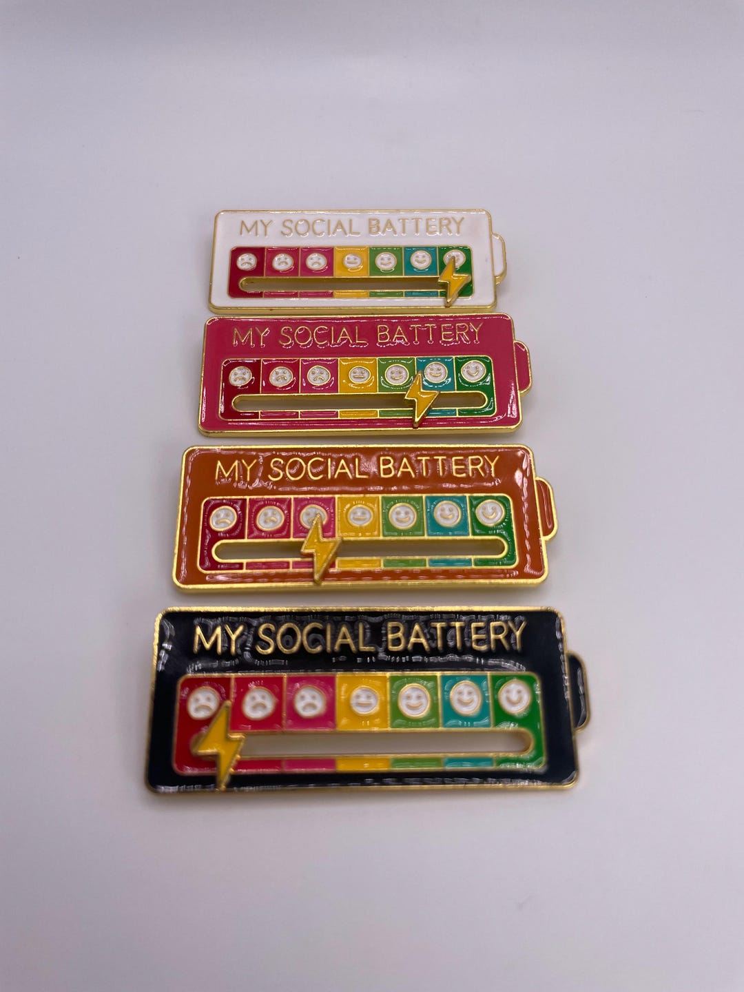 Enamel Pin My Social Battery Mood Tracker - Etsy