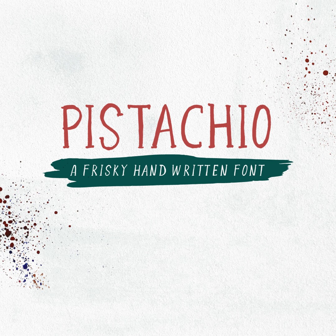 Pistachio Handwritten Font | Playful Script Typeface With Italic ...