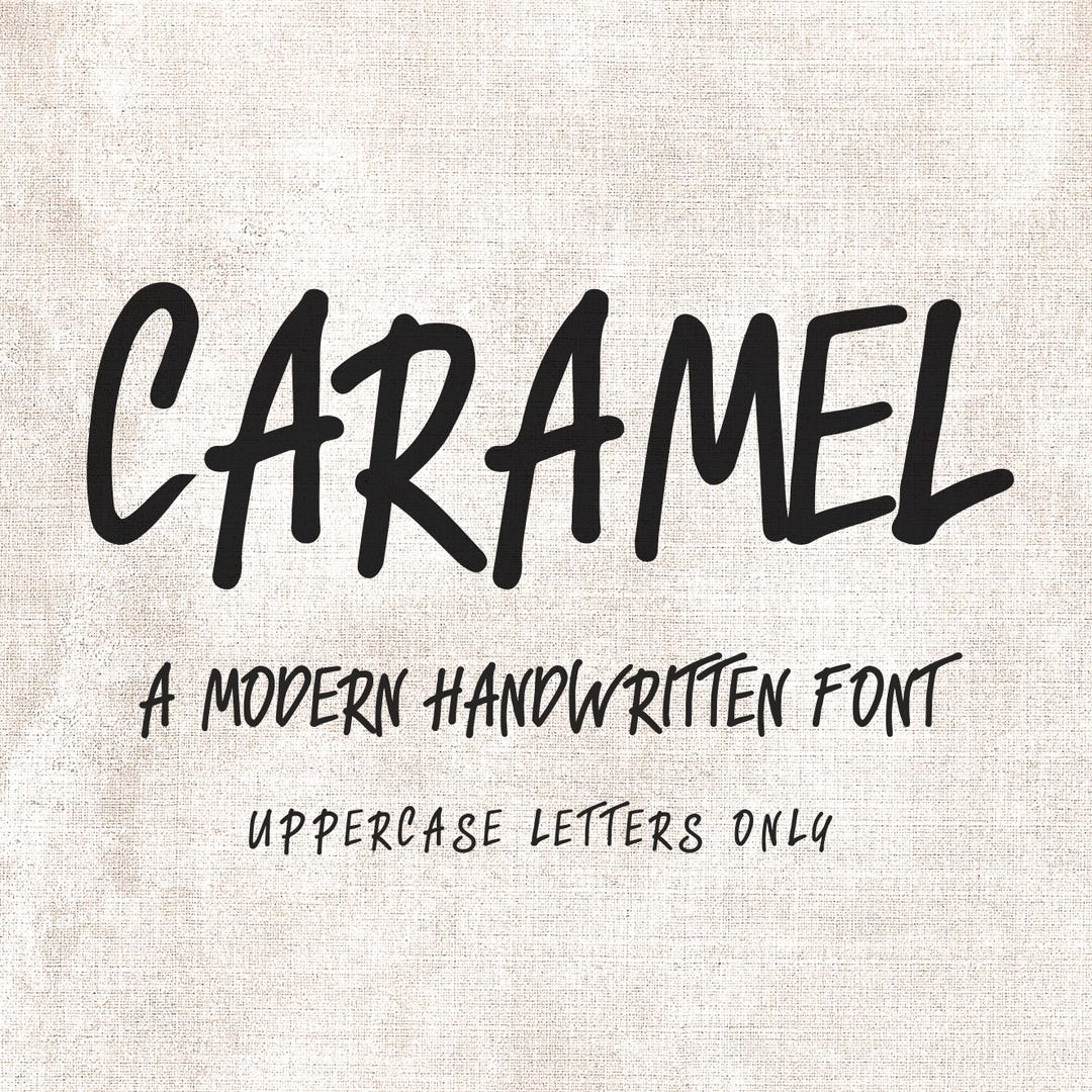 Caramel Handwritten Font | Modern Script Font for Logos, Branding ...
