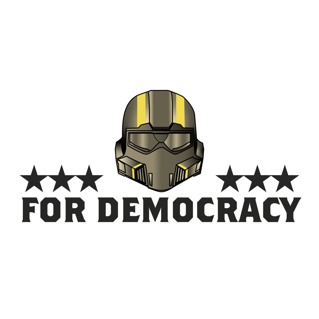 Helldivers Helmet, for Democracy, Helldivers 2 Tshirt, Helldivers ...