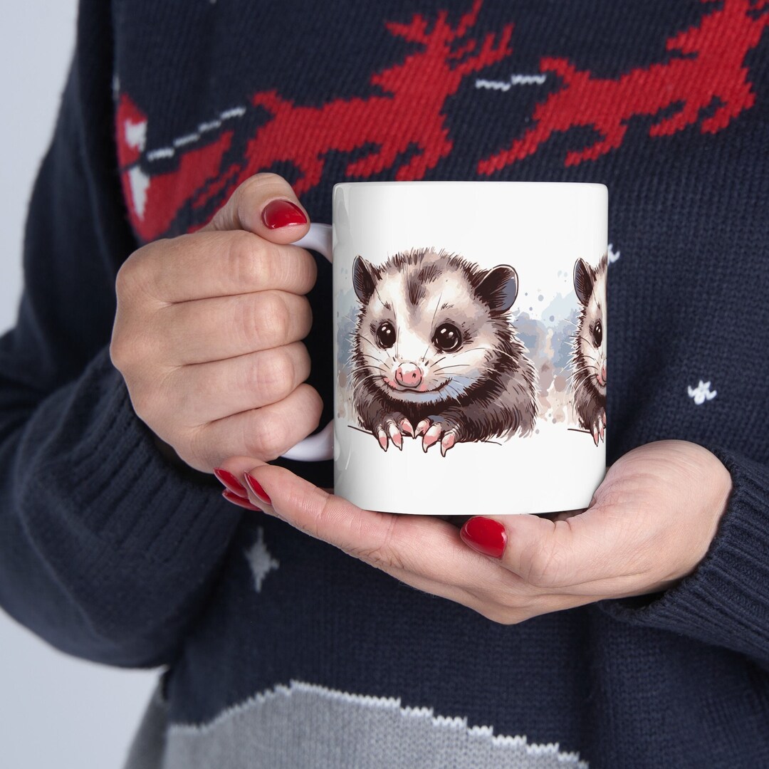 Opossum Mug, Possum Coffee Mug, Possum Lover Gifts, Cute Baby Possum ...