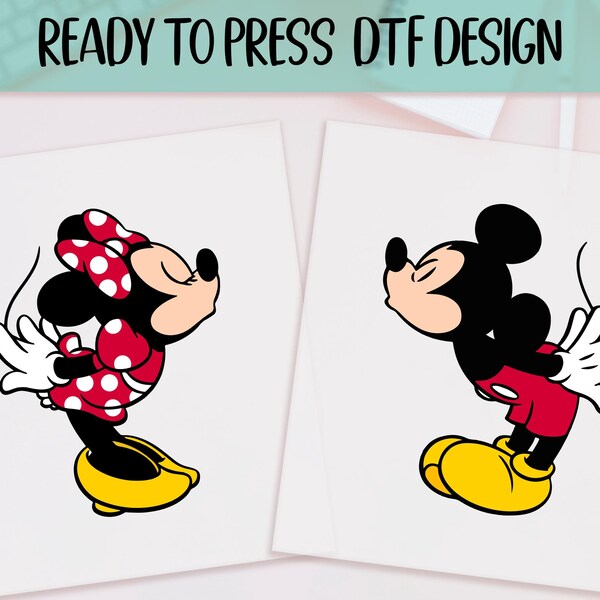 Mickey and Minnie Dtf - Etsy