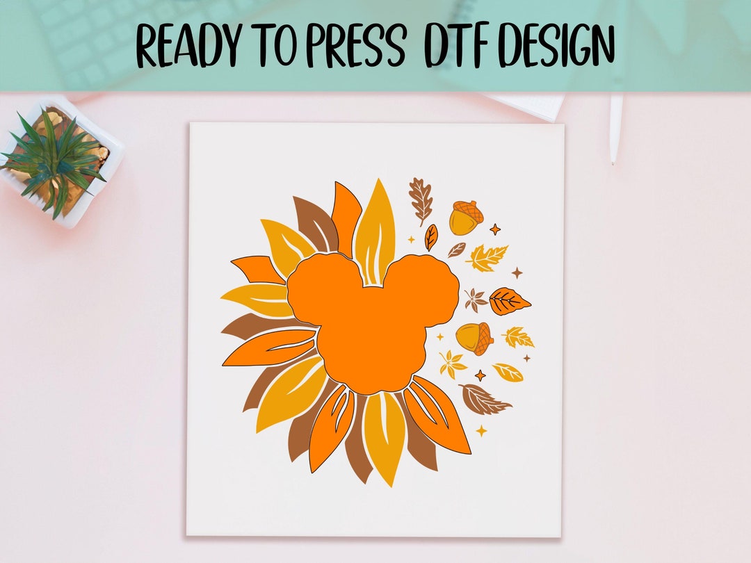 Mickey Mouse Sunflower Ready to Press DTF, Disney Mickey Head Prints ...