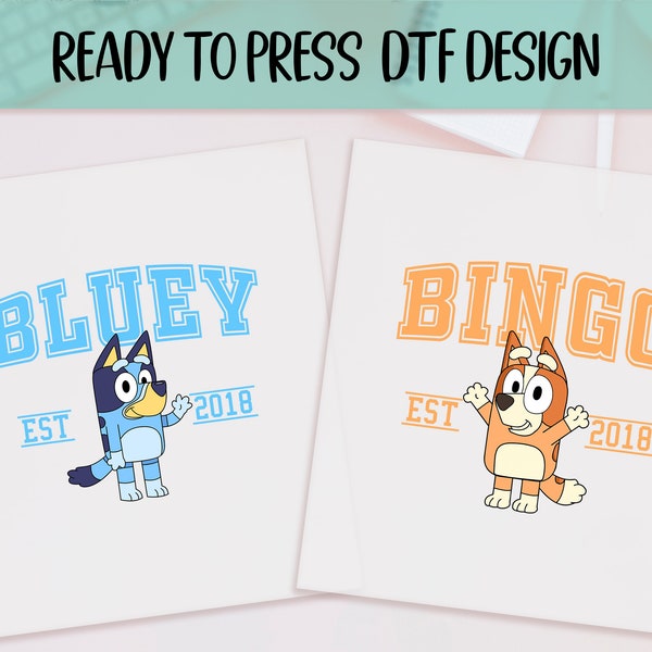 Bluey Dtf Ready Press - Etsy