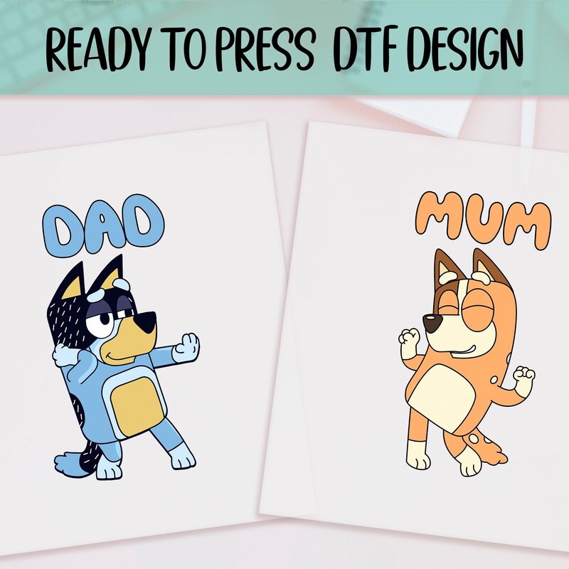 Bluey Heat Transfer - Etsy