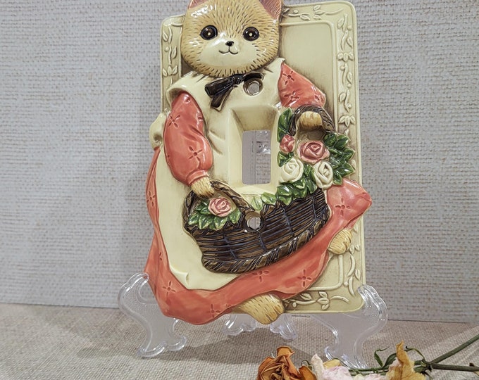 Vintage Cat Light Switch Plate Ceramic Cover - Etsy