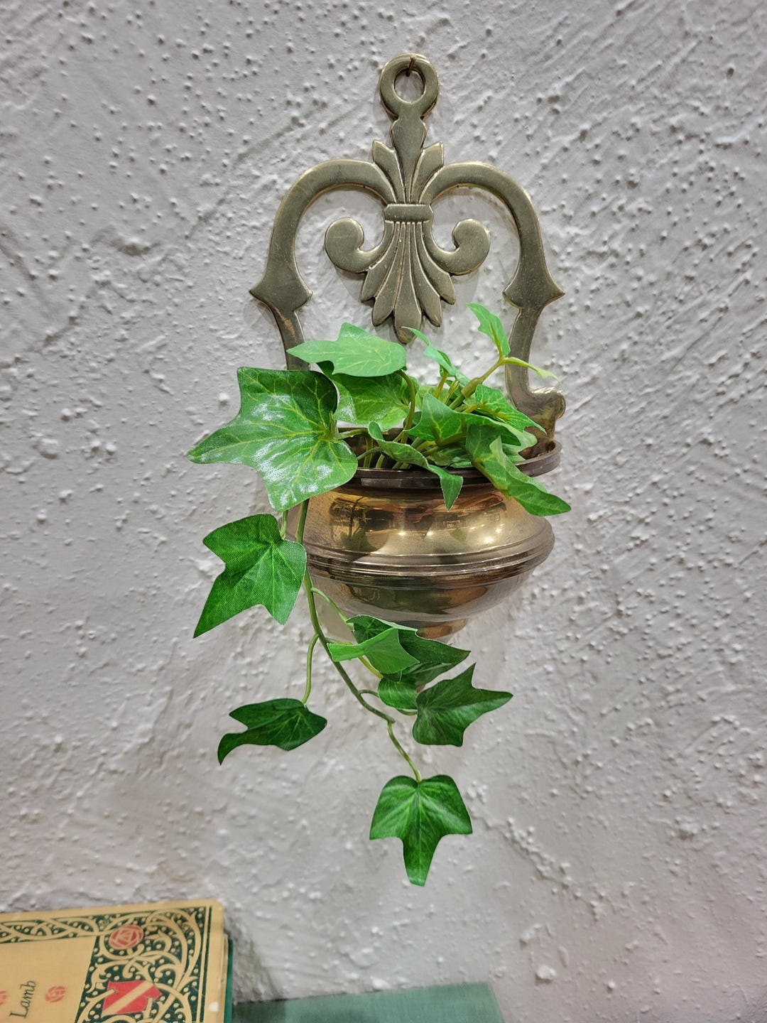 Vintage Brass Wall Pocket, Holy Water Font, Wall Hanging Decor - Etsy