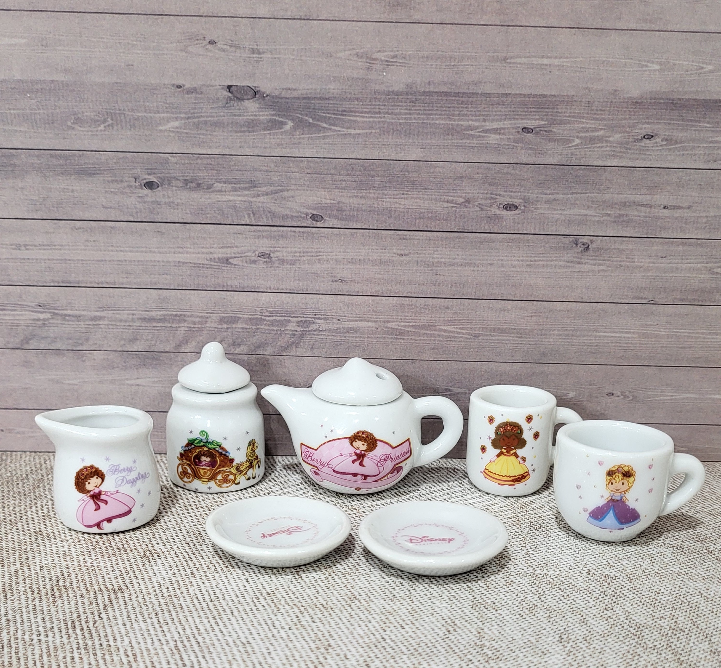 Mini Porcelain Tea Set, Child's Miniature Tea Set of 9 Pieces ...