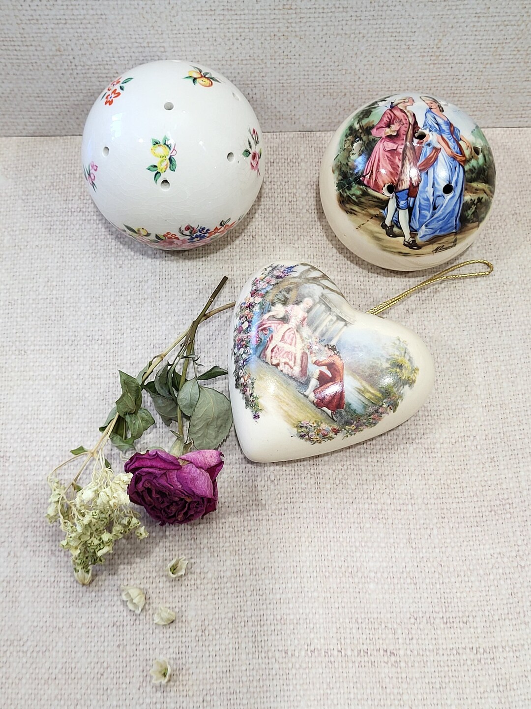 Vintage Ceramic Pomanders, Home Fragrances, Lot of 3 Pieces, Collection ...