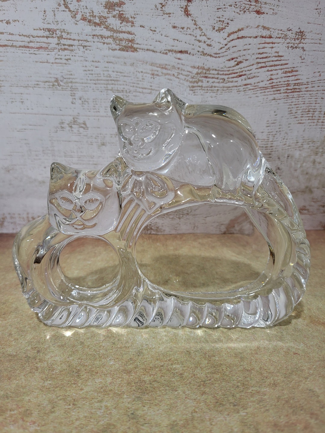 Vintage Royal Irish Crystal Glass Art Cats Figurine, Picture Frame ...