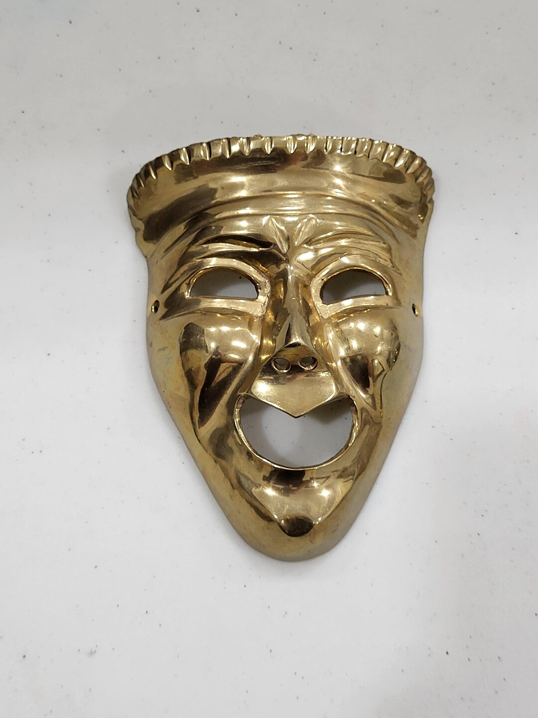 Vintage Brass Mask, Solid Brass Mask Face, Wall Hanging Decor. - Etsy