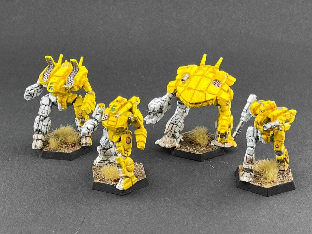 Battletech Painted Federated Suns, Dawn Guard, Custom Lance - Etsy