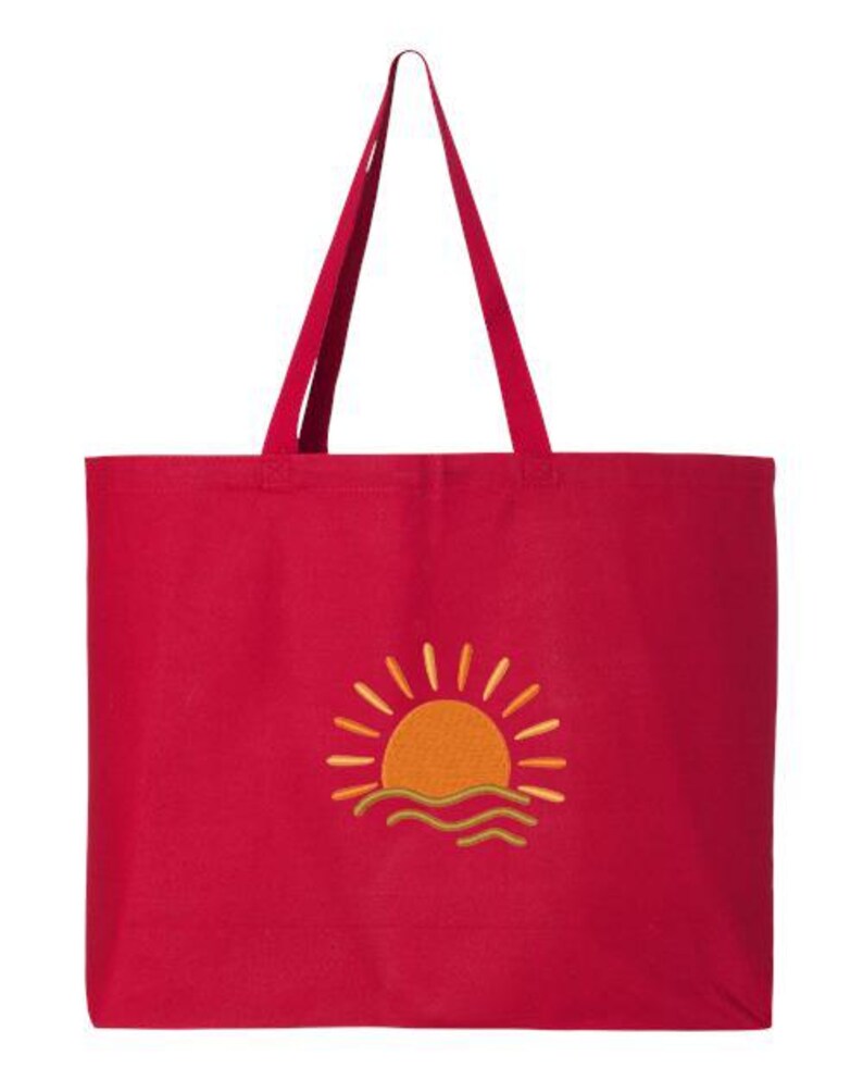 Embroidered Boho Sun Canvas Tote Bag, Embroidered Sunshine Tote Bag ...