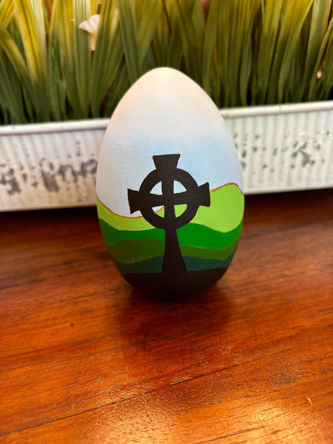 Celtic Easter Egg | Painted Egg | Easter Basket |easter Collectible ...