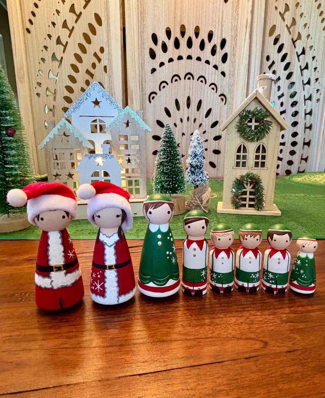 Personalized Christmas Peg Doll | Santa and Mrs. Clause | Elf Kids ...