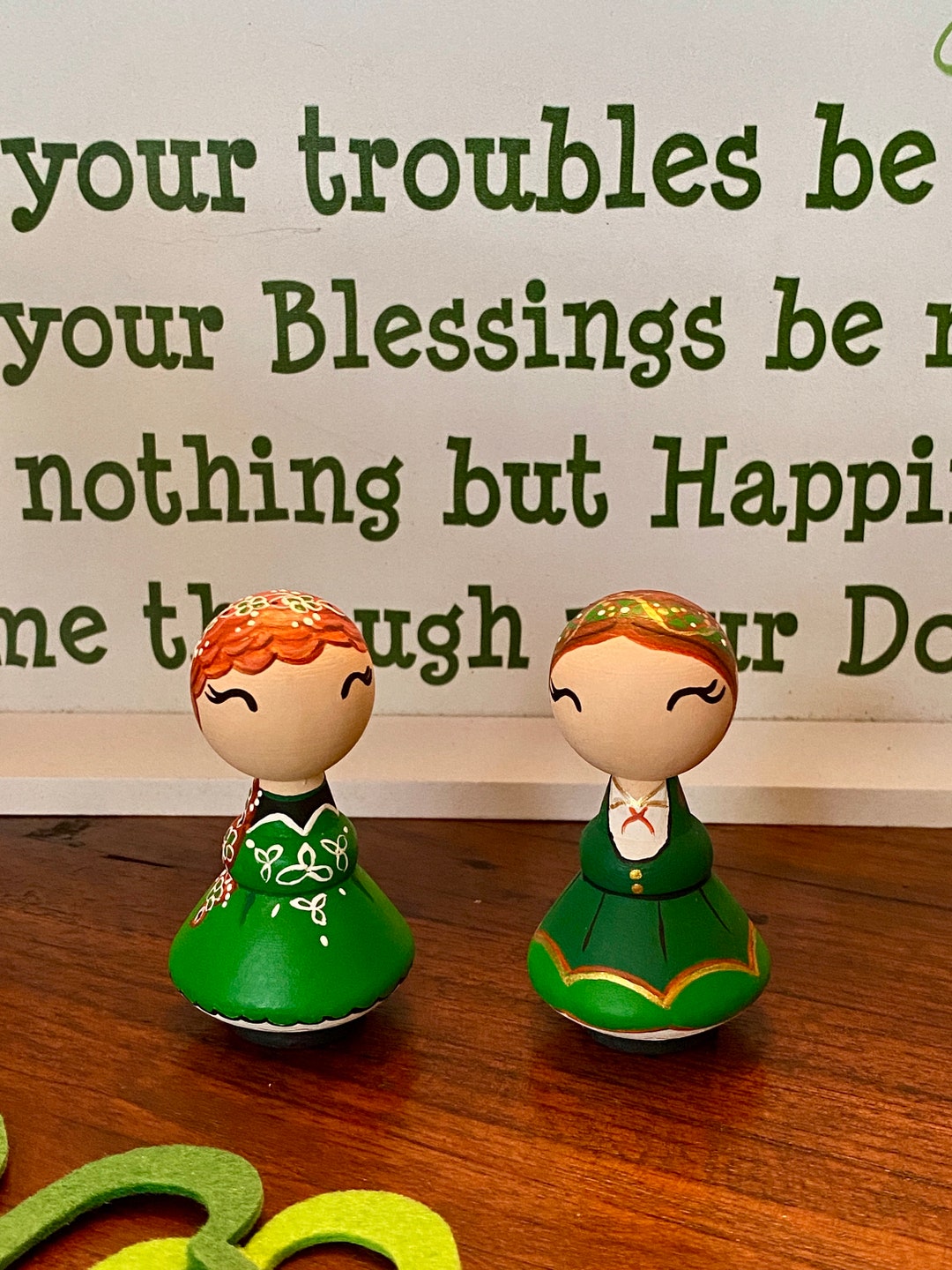 Irish Dancer Girl | St. Patrick Peg Doll | Peg Doll | St. Patrick’s Day ...