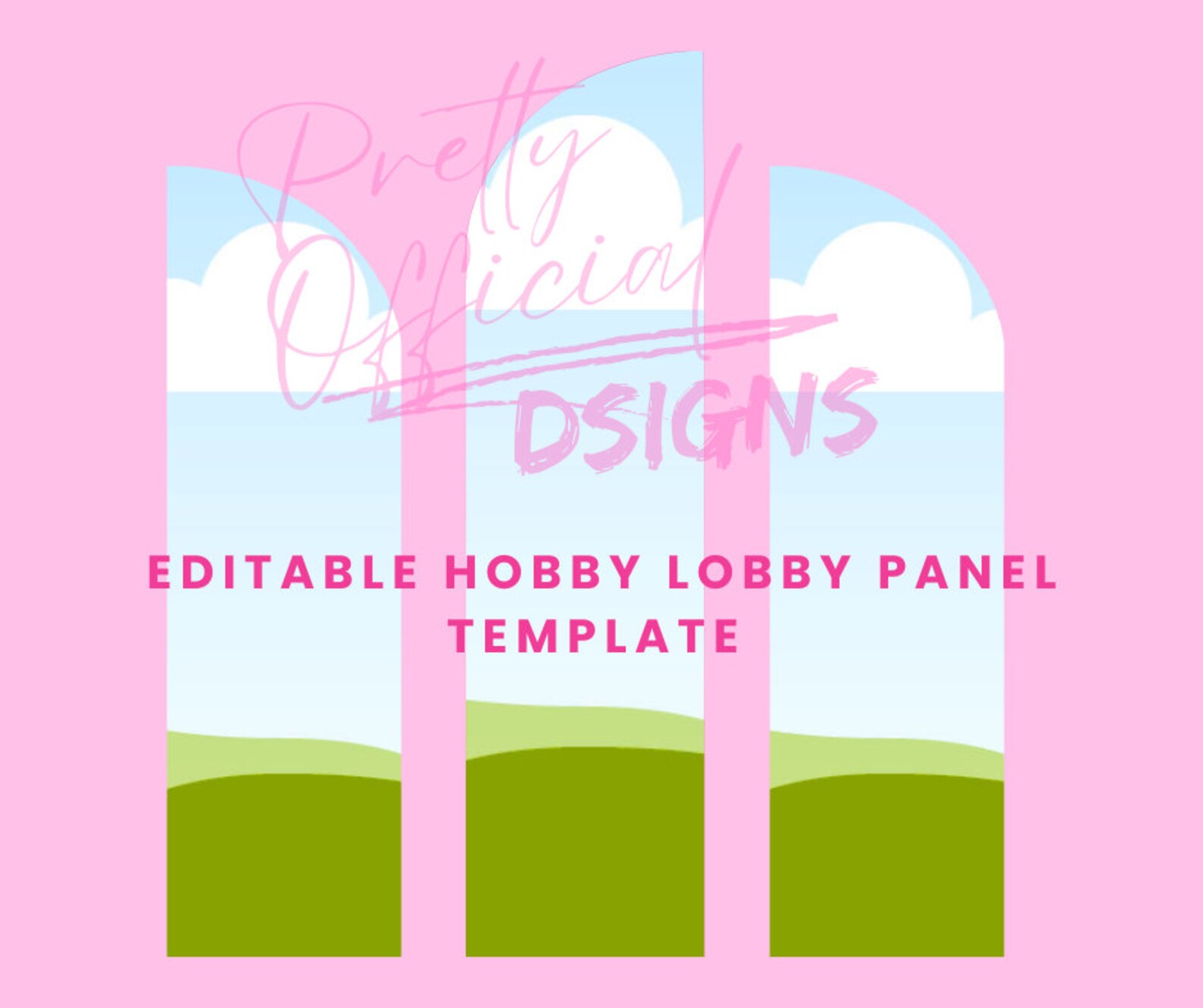 Hobby Lobby Panel Template and Mock-up| 3 Panel Arch Template | Hobby ...