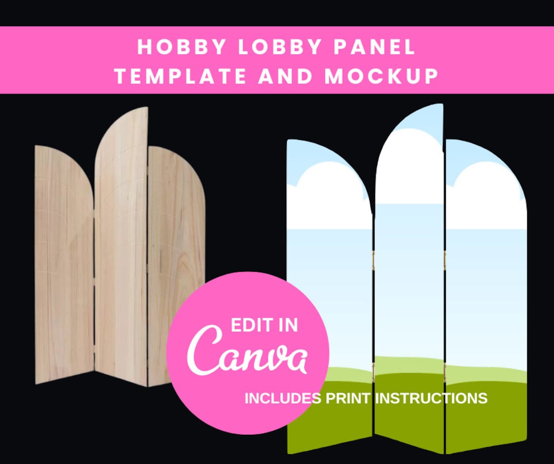 Hobby Lobby Panel Template and Mock-up| 3 Panel Arch Template | Hobby ...