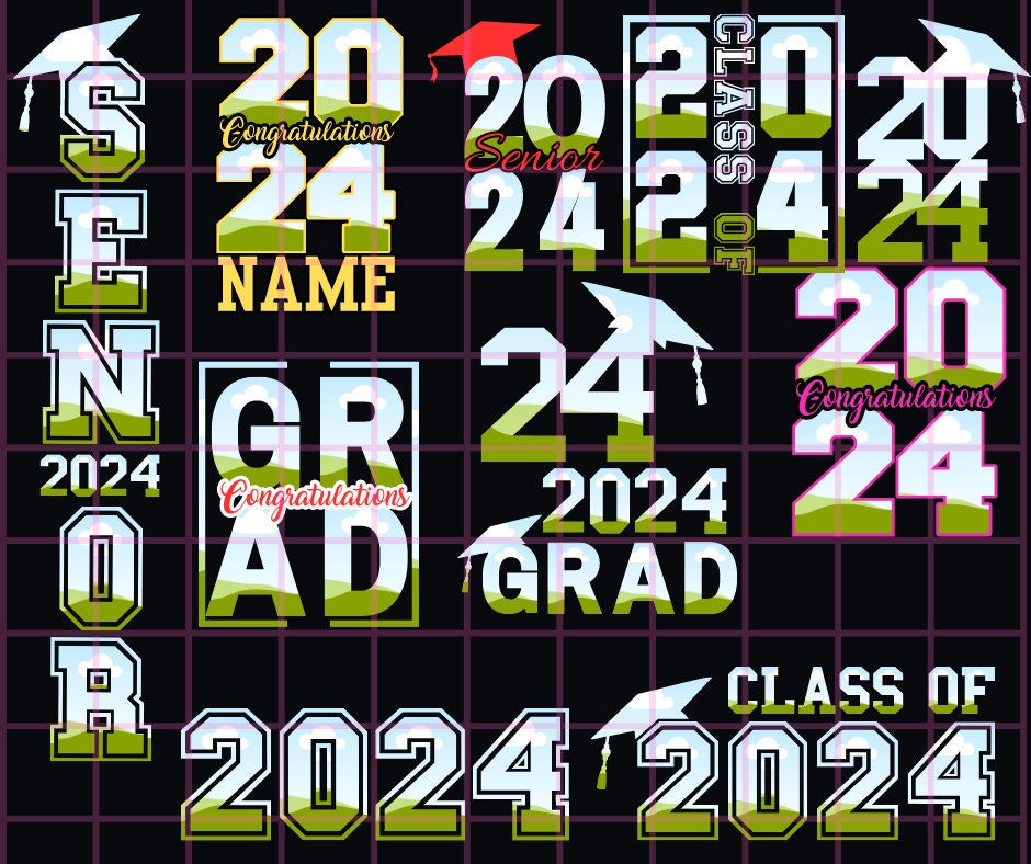 11 2024 Graduation Frames Senior Canva Picture Frames Class of 2024 ...