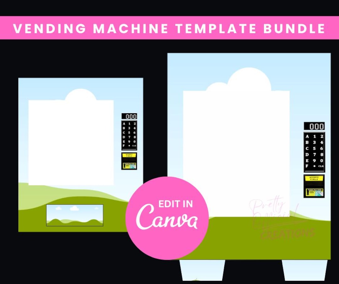 Vending Machine Template Bundle | 12x15 Vending Machine| 8x10 Vending ...