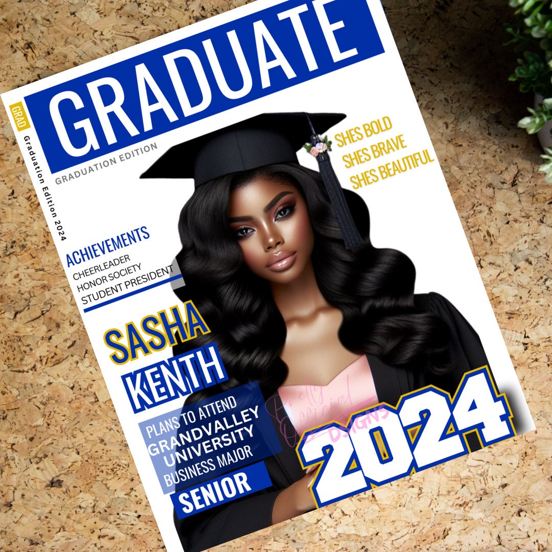 Graduate Magazine Cover Editable Template| 2025 Senior Magazine| Class ...