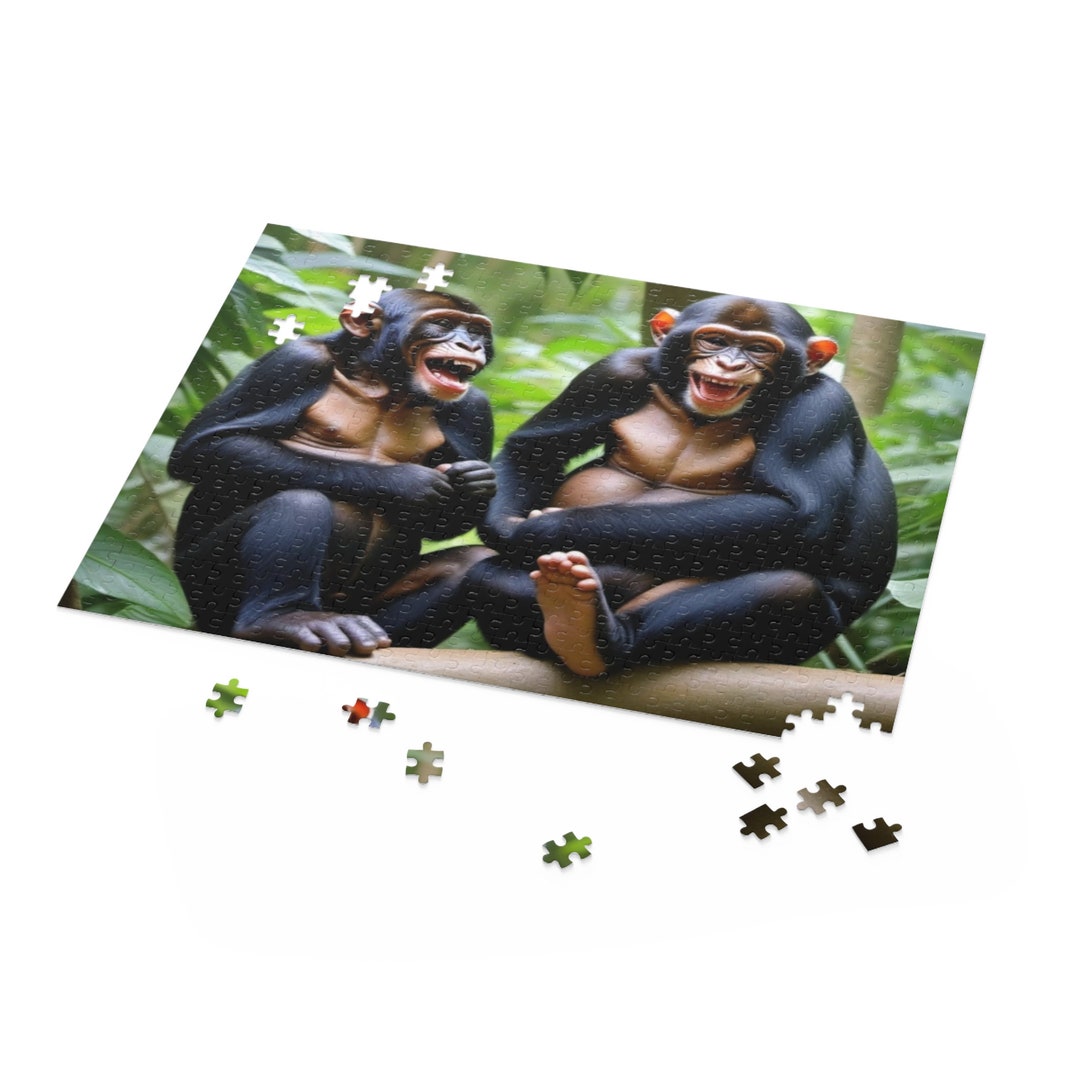 Wildlife Puzzle Monkeys With Laughter 120, 252, 500-pieces - Etsy