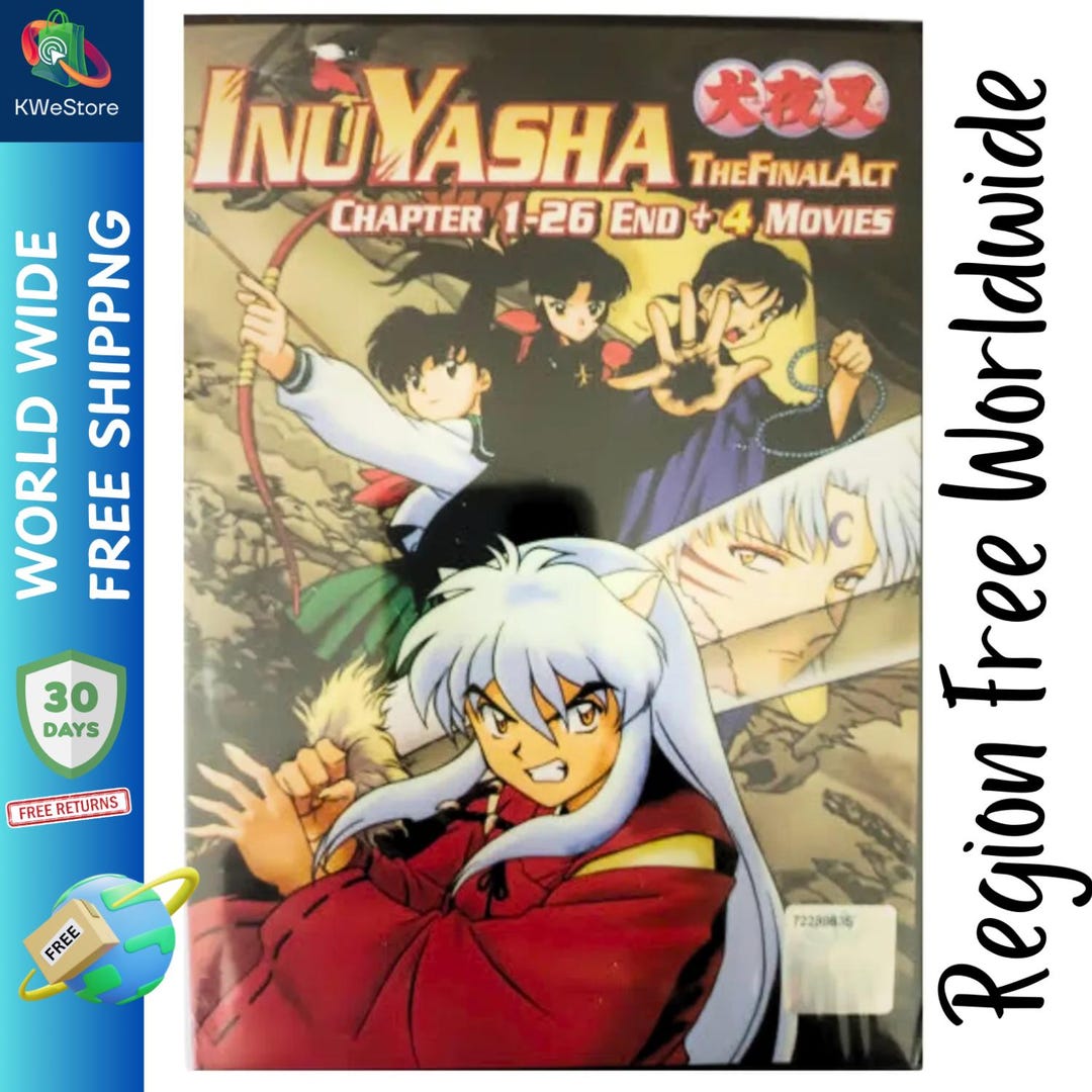 Inuyasha + the Final Act + 4 Movie Complete TV Series English Dub Anime ...
