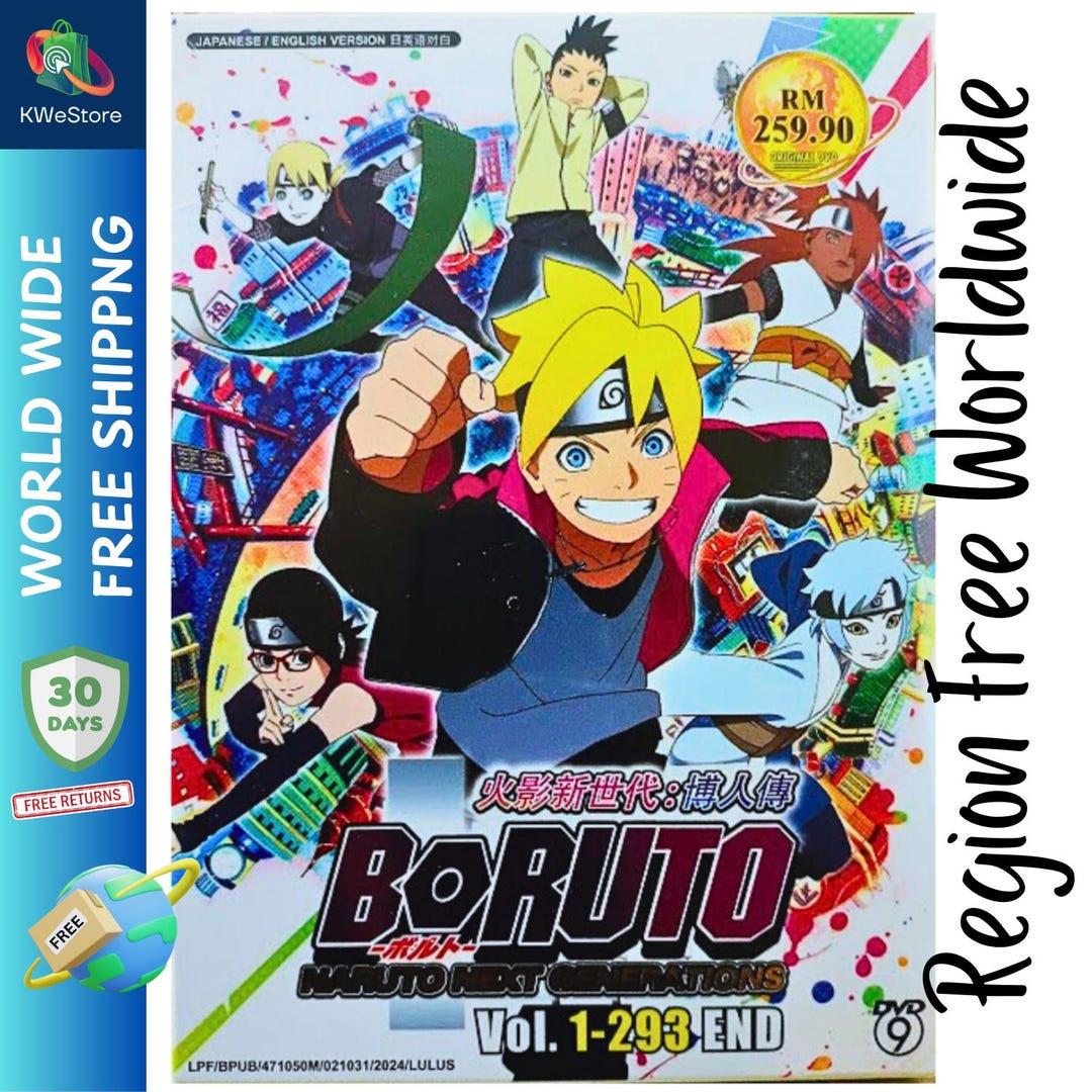 DVD Boruto Naruto Next Generations Vol.1-293 End English Dubbed Free ...